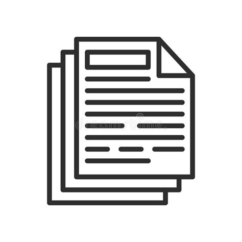 Written Paper Icon Vector Sign And Symbol Isolated On White Back Stock