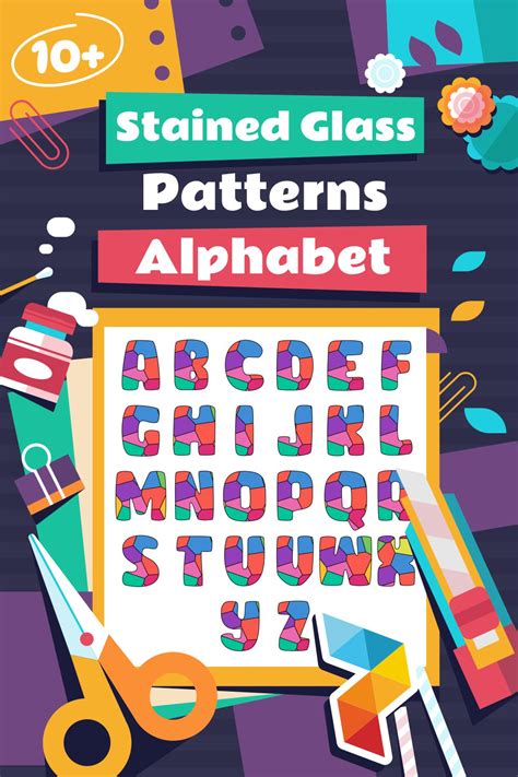 Stained Glass Patterns Alphabet 10 Free Pdf Printables Printablee