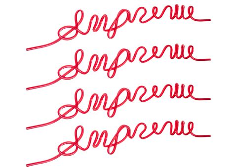 Supreme Silly Straw Ss24 T Set Of 4 Red Ss24 Us
