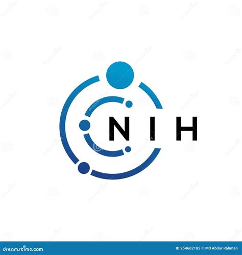 Nih Letter Technology Logo Design On White Background Nih Creative