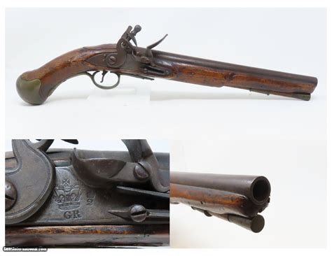 British Tower Long Sea Service Flintlock Military Pistol Revolutionary