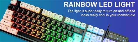Amazon Com CHONCHOW Light Up Keyboard And Mouse Combo Full Size RGB Gaming LED Keyboard And