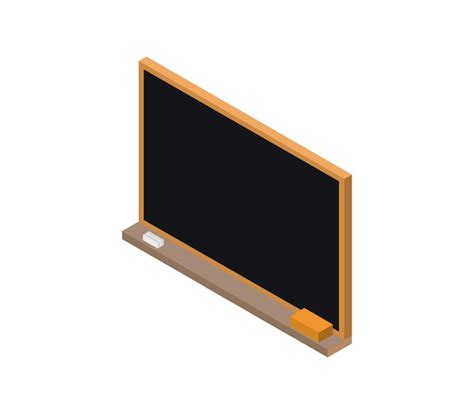 Tableau Noir école Isométrique Vecteur Premium