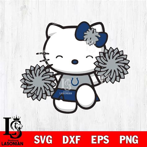 Indianapolis Colts Hello Kitty Cheerleader Lasoniansvg