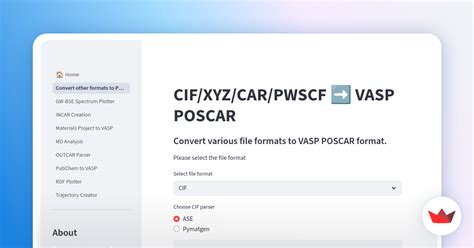 Cifxyzcarpwscf ️ Vasp Poscar