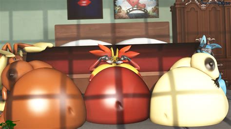 Rule 34 3d Big Breasts Breasts Bigger Than Head Cum Filled Cumflated Belly Cumflation Delphox