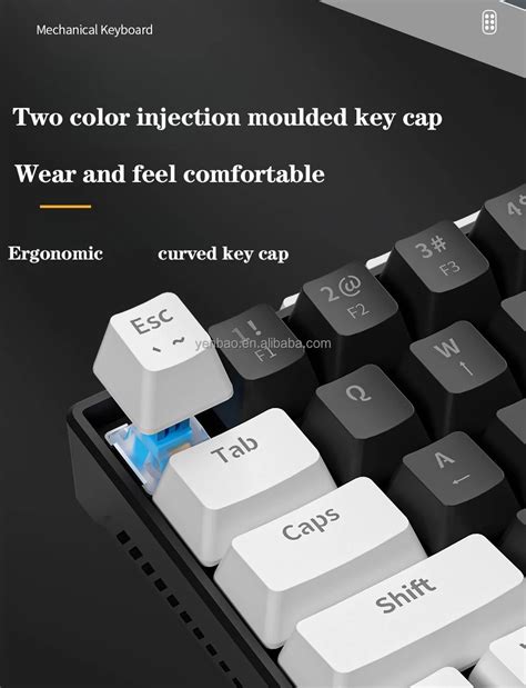 60 Wire Ergonomic Mechan Computer Switches USB Custom Backlit