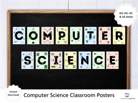 Computer Science Classroom Posters Stem Bulletin Board Letters
