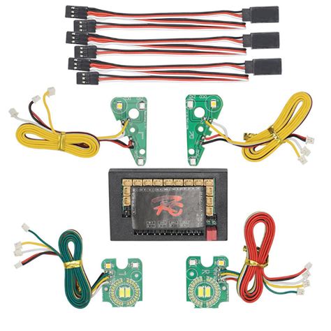 Multi Function RC Car Lighting Kit Control Headlights Turn Signals Flashing Modes Remote For