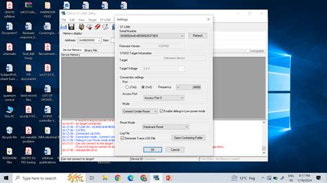 Stm32h735dk Programming And Debuggiing Via Stlink Stmicroelectronics Community