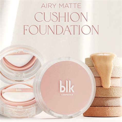Blk Cosmetics Airy Matte Cushion Foundation Spf 15 Niacinamide
