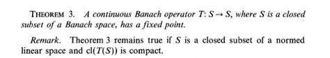 Solved Theorem 3 A Continuous Banach Operator T S→s Where