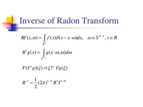 PPT Radon Transform And Its Applications PowerPoint Presentation ID