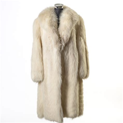 Lot Myer Melbourne Furriers Stunning Vintage Mid Length White Fox