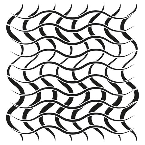 Premium Vector Monochrome Abstract Waves Seamless Vector Pattern Vector Illustration Eps