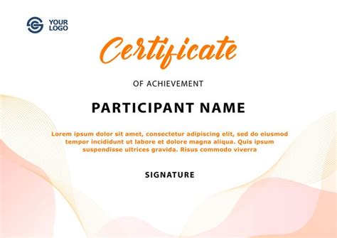Premium Psd Soft Elegant Certificate Template