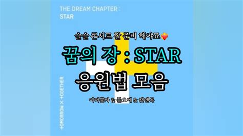 꿈의 장 Star 응원법 모음‼️ 슬슬 콘서트 갈 준비 해야죠 ️‍🔥 어머뿔자 And 블오에 And 캣앤독 응원법 투바투