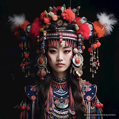 Ai创作图彝族女头饰 蒙古族瑚珠头面 彝族新娘 苗女头饰 非物质文化化妆妆容 少数民族头饰 民俗头饰服饰 蒙古族新娘头饰 彝族头饰 蒙古女人头饰 苗族服装头饰 彝女 土族女头饰 民族风格造型们