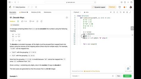 Decode Ways Leetcode Youtube