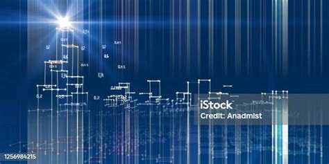 Abstract Analysis Infographics Background With Blurred Lines And Star