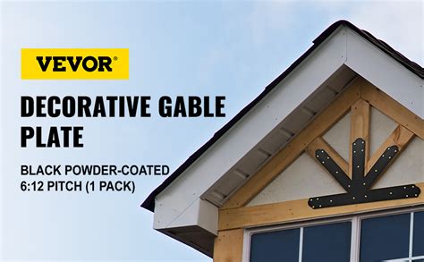 Vevor Gable Plate Truss Connector Plates 612 Gable Bracket Black Powder Coated Vevor Ca