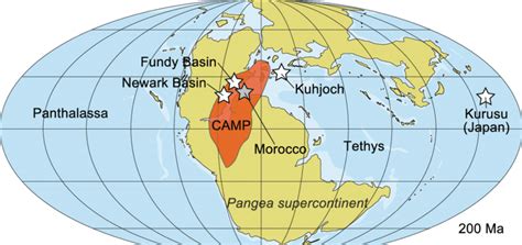 Late Triassic Paleogeographic Map Showing The Distribution Of Land