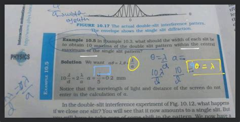 Figure 10 17 The Actual Double Slit Interference Pattern The Envelope Sh