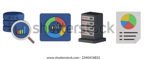 3d database analysis data analytics data stock illustration 2340418831