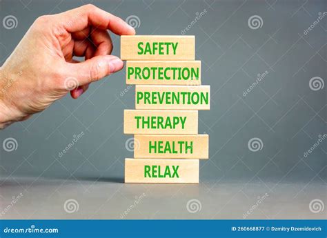 Health And Safety Symbol Concept Words Safety Protection Prevention