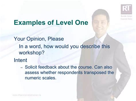 Four Levels Of Evaluation Kirkpatrick Model By Ravinder Tulsiani Ppt