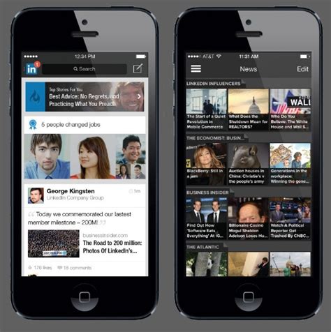 Linkedin And Pulse For Iphone And Ipad Refreshed For Ios 7 Linkedin