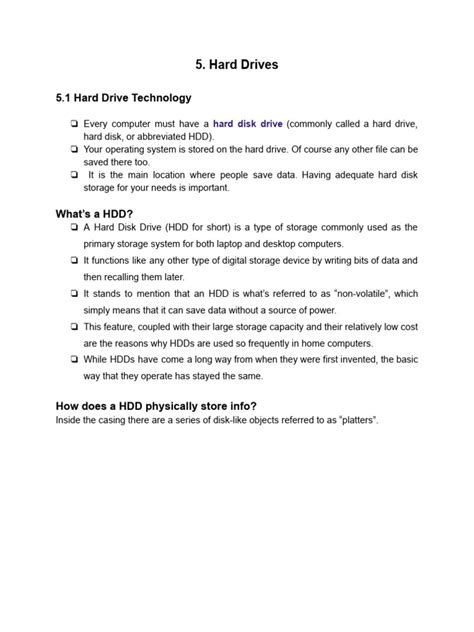 Hard Drives Pdf Hard Disk Drive Computer File