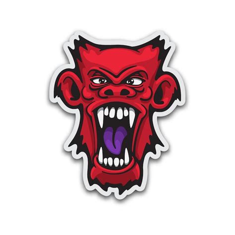 Premium Vector Evil Monkey Sticker