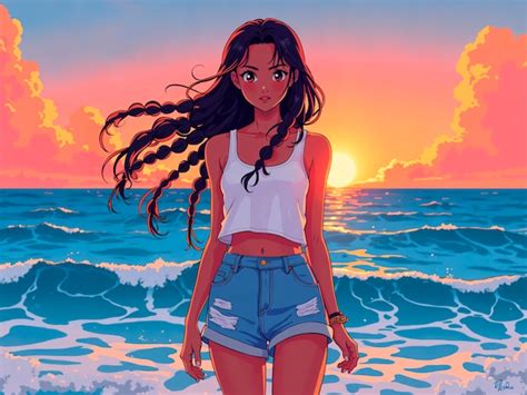 Anime Girl Beach Images Free Download On Freepik