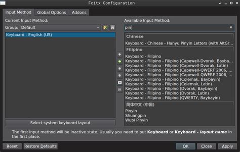 archlinux xfce 设置fcitx5中文输入法详细教程 近真真 博客园