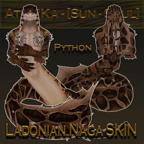 second life marketplace aten ka ladonian naga skin python