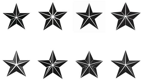 Eight Black Star Silhouettes In A Row Silhouette 67121627 Vector Art At