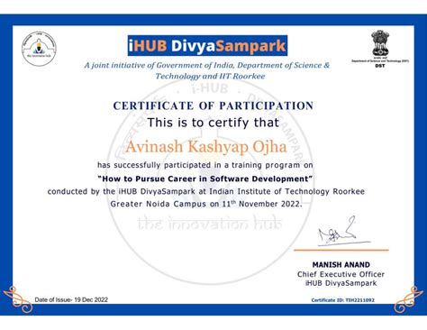 Avinash Kashyap Ojha On Linkedin Training Career