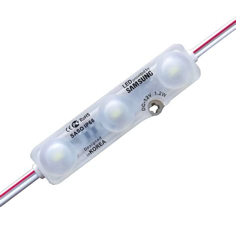 Buy Samsung Chip Smd 5730 3 Led Injection Led Module 12v With Lens Waterproof Ip68 1 5w White