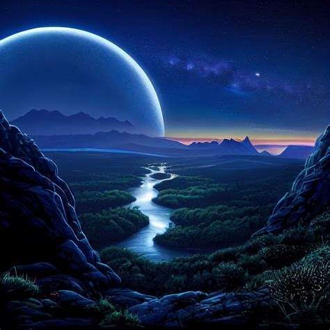 Exoplanet Exomoon Landscape Vii By Spectral Genesis On Deviantart