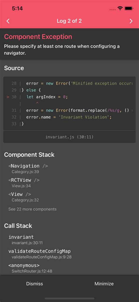 Error Invariant Violation · Issue 1 · Sanengineerreact Native Collection Tabs Navigation