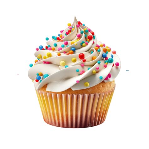 레인보우 아이싱과 스프링클을 얹은 매력적인 컵케이크 유혹하는 컵케익 토핑 Png 일러스트 및 이미지 에 대한 무료 다운로드 Pngtree