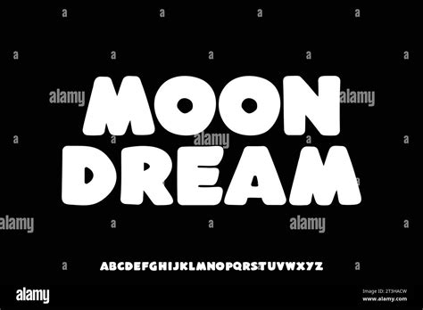 Cute And Chubby Alphabet Display Font Vector Bold Playful Typography Style Illustration Stock