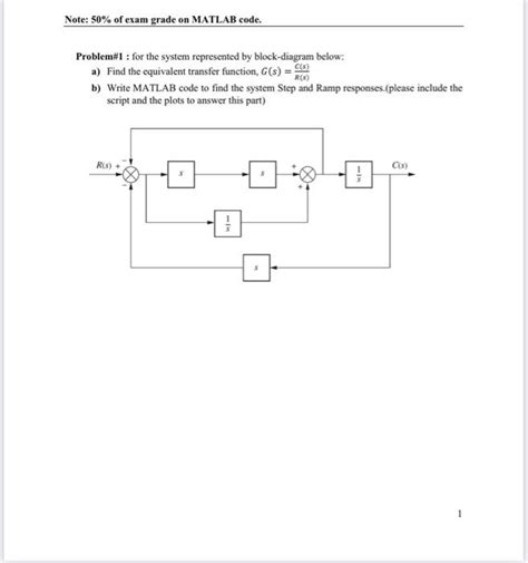Solved Note 50 Of Exam Grade On Matlab Code Problem1