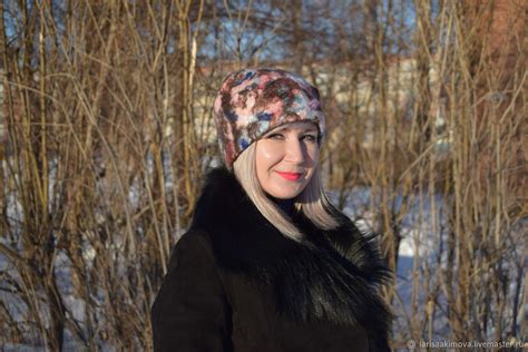 Шапка валяная женская Зимняя шерсть 100 шелк в интернет магазине на Ярмарке Мастеров Бердск