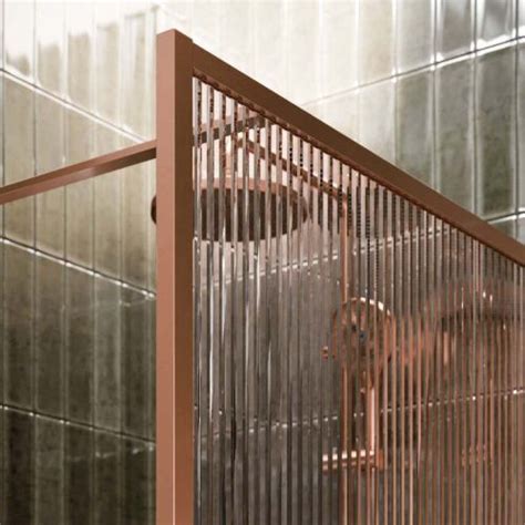 Amien Brushed Bronze Shower Screen Straight Support Bar 1200mm