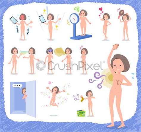 Flat Type Nude Womencomplex Stock Vector Crushpixel