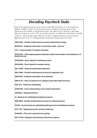 FREE Pay Stub And Paycheck Samples To Download