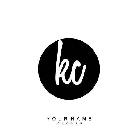 Initial Kc Monogram With Grunge Template Design 21925926 Vector Art At Vecteezy