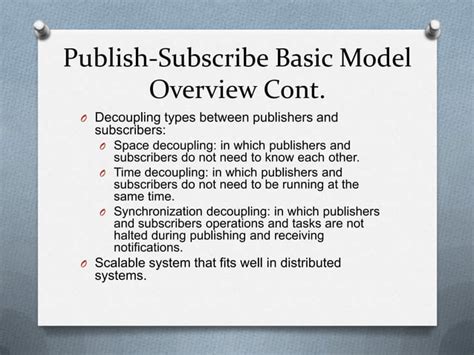 Publish Subscribe Model Overview Pptx